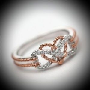 Jewelry | Infinity Symbol And Heart Rose Gold Silver Ring | Poshmark
